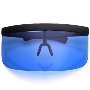 Accessories | Blue Oversized Shield Visor Sunglasses | Poshmark